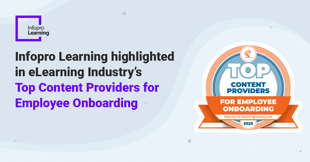 Infopro Learning in the Top Content Providers for Employee Onboarding