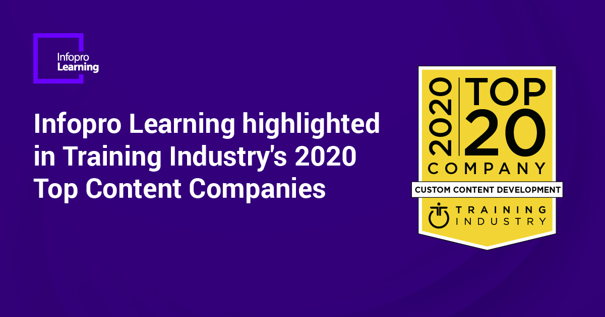 Infopro Learning in 2020 Top 20 Content Development Companies