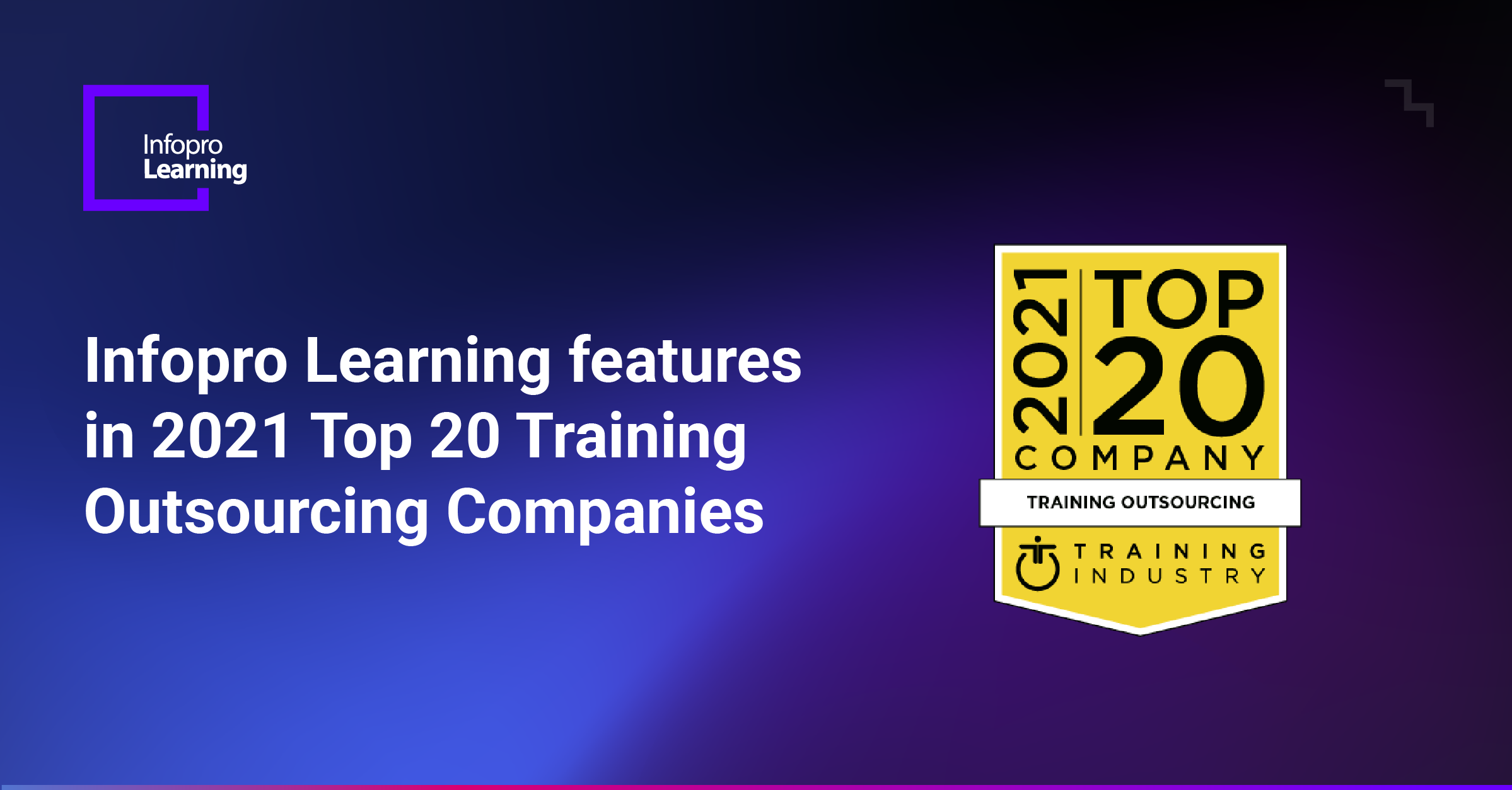 Infopro Learning in the Top Training Outsourcing Companies 2021
