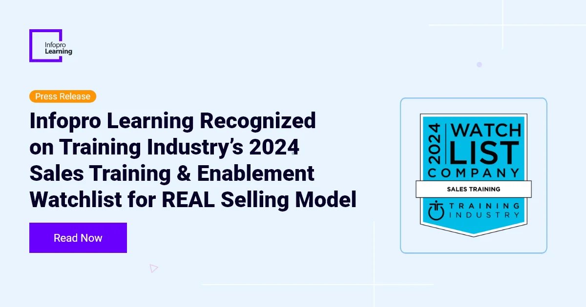 Infopro Learning Recognized on Training Industry’s 2024 Sales Training ...