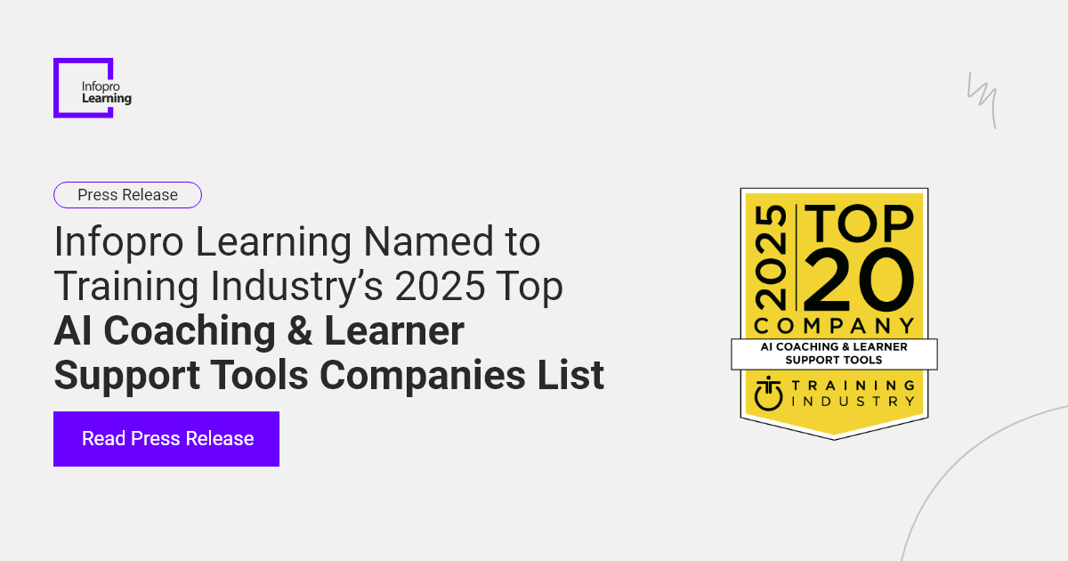 Infopro Learning Named to Training Industry’s 2025 Top AI Coaching & Learner Support Tools ...
